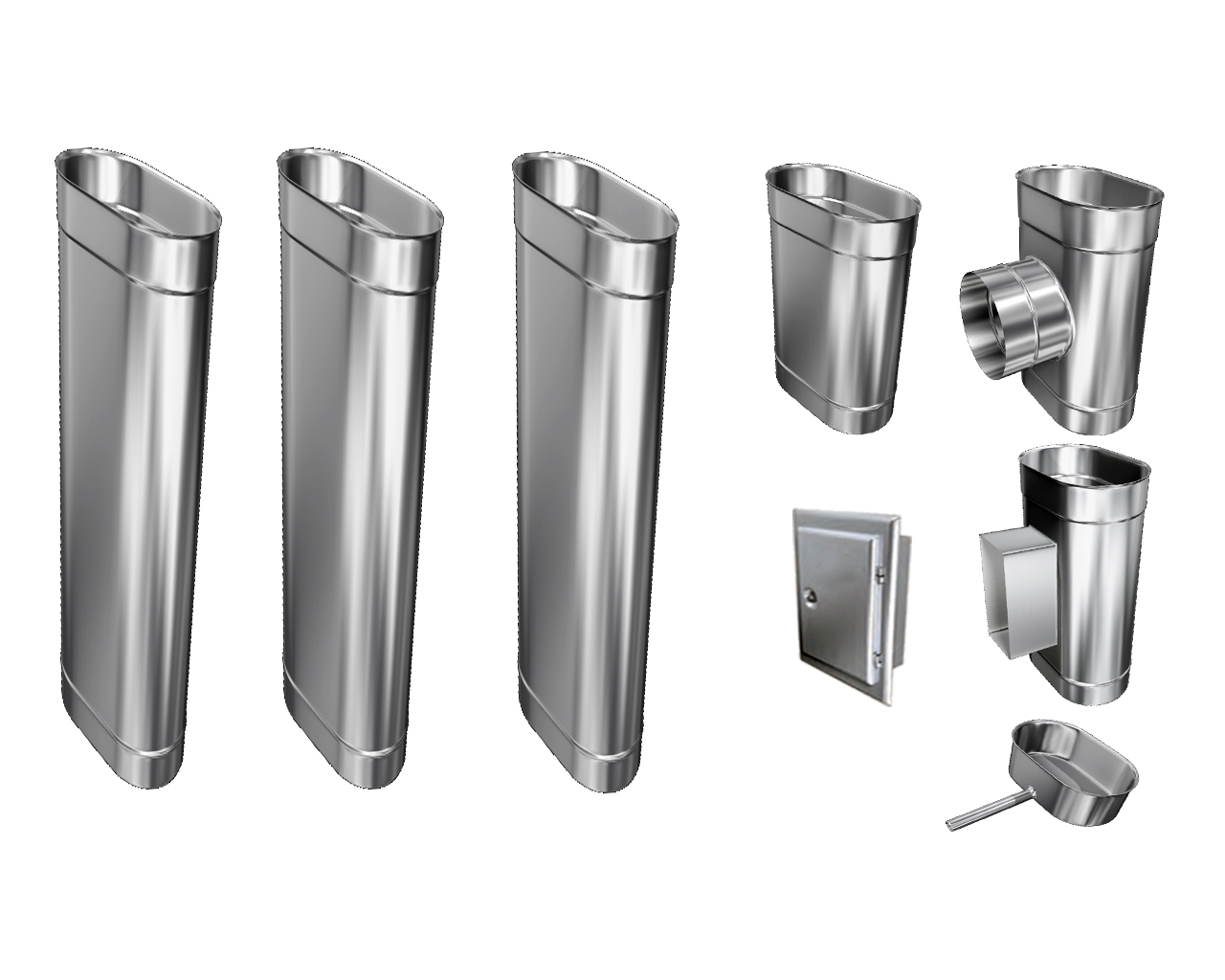 PAKIET 4 m KOMIN OWALNY 120x210 kwaso-żaroodporny • Cena, Opinie - Allegro