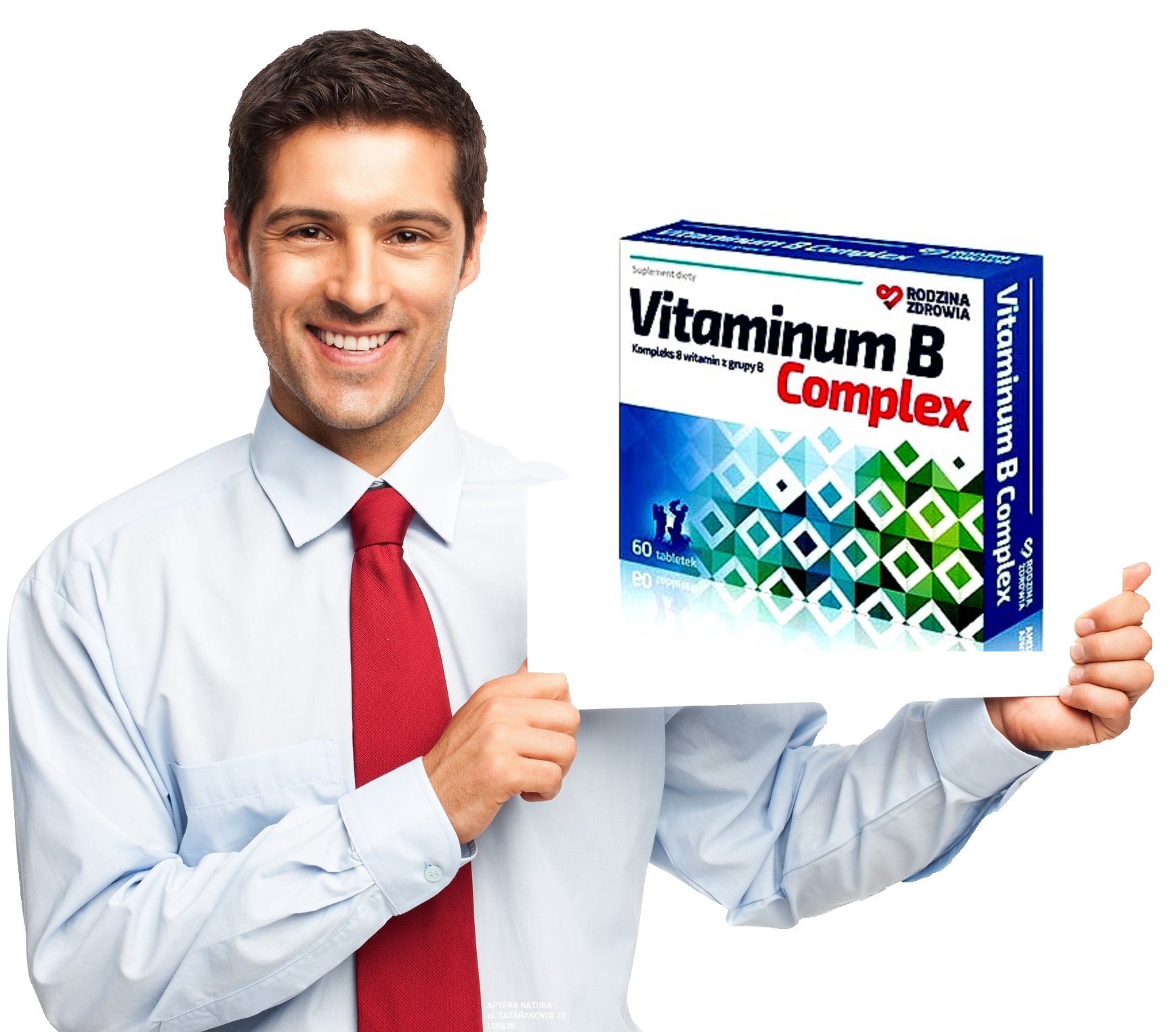 Witamina B Complex B1 B2 B3 B5 B6 B7 B9 B12 60 Tabletek Rodzina