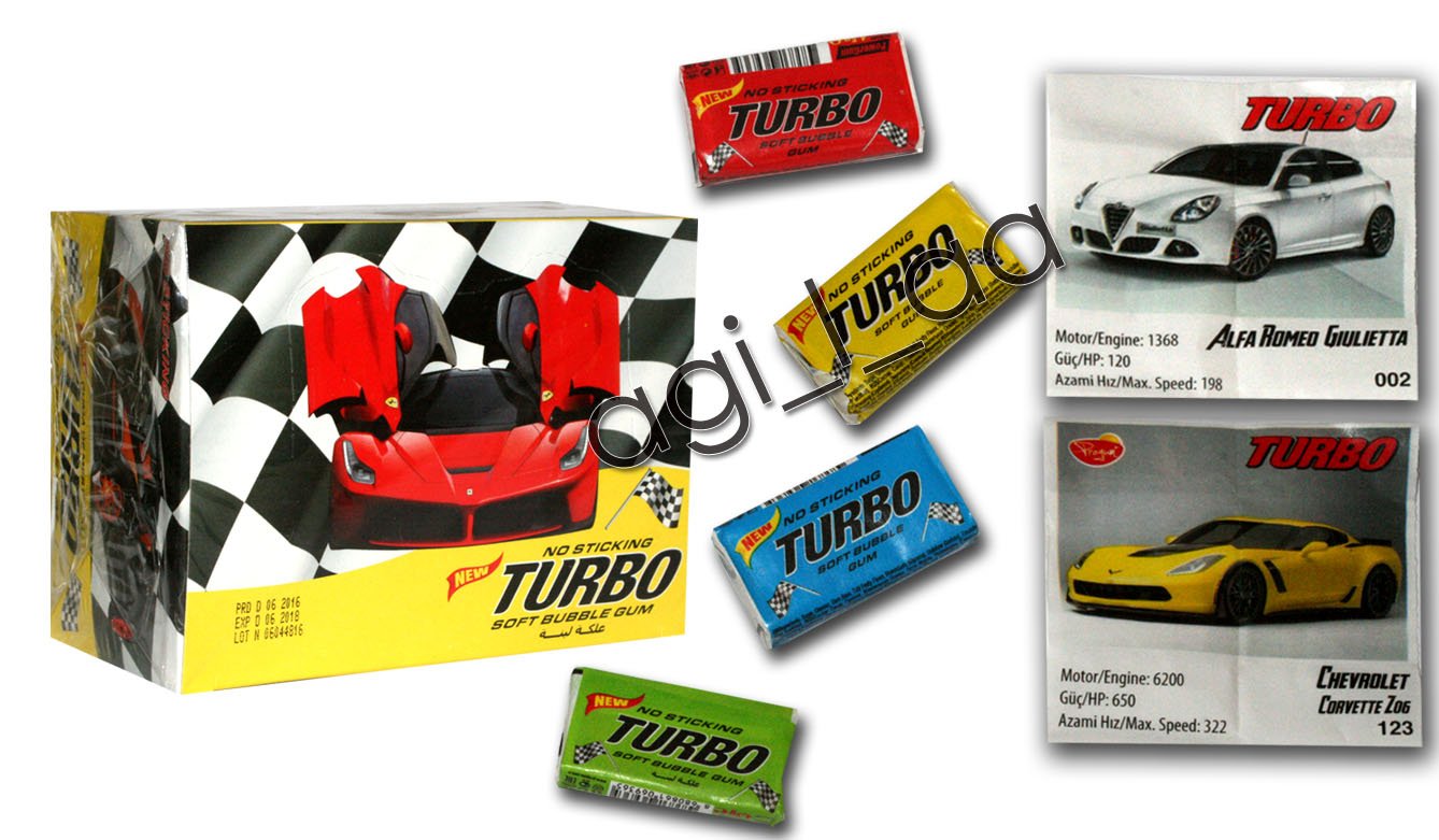GUMA TURBO 100szt Z OBRAZKAMI PROMO 2+1 GRATIS! - 7337359302 ...
