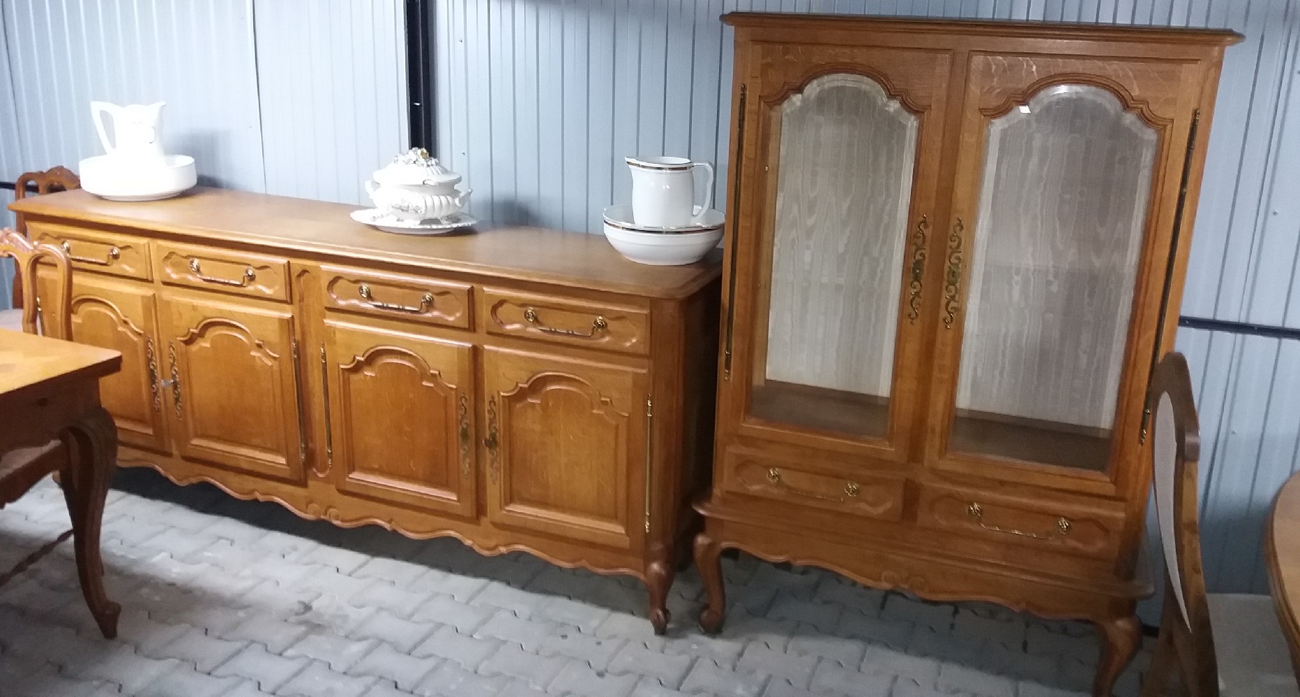 Meble dębowe ludwik-szafa,komoda,witryna - 7086956387 - oficjalne ...