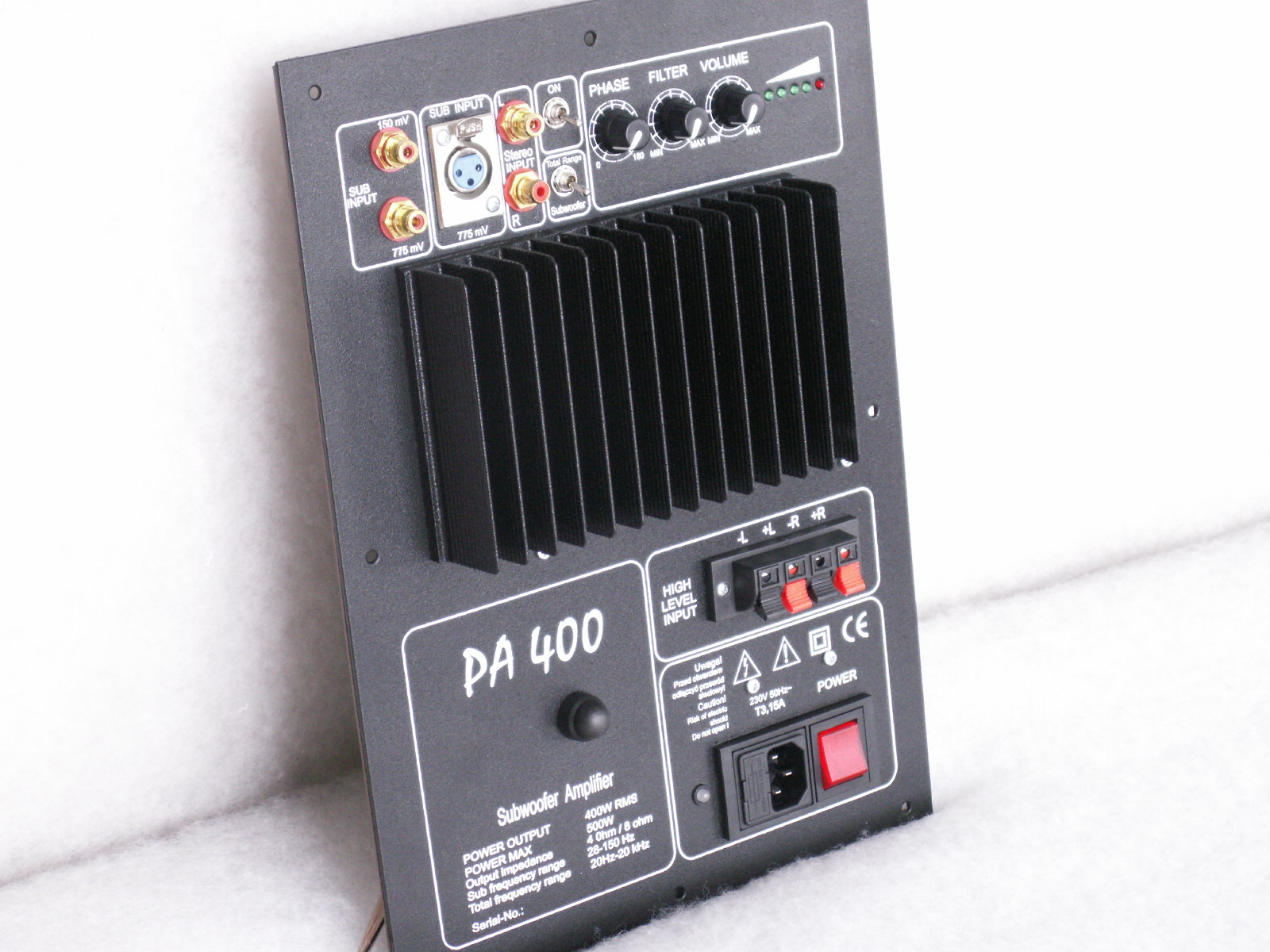 Wzmacniacz aktywny PA400 subwoofer subwoofery.pl - 7421138266 ...