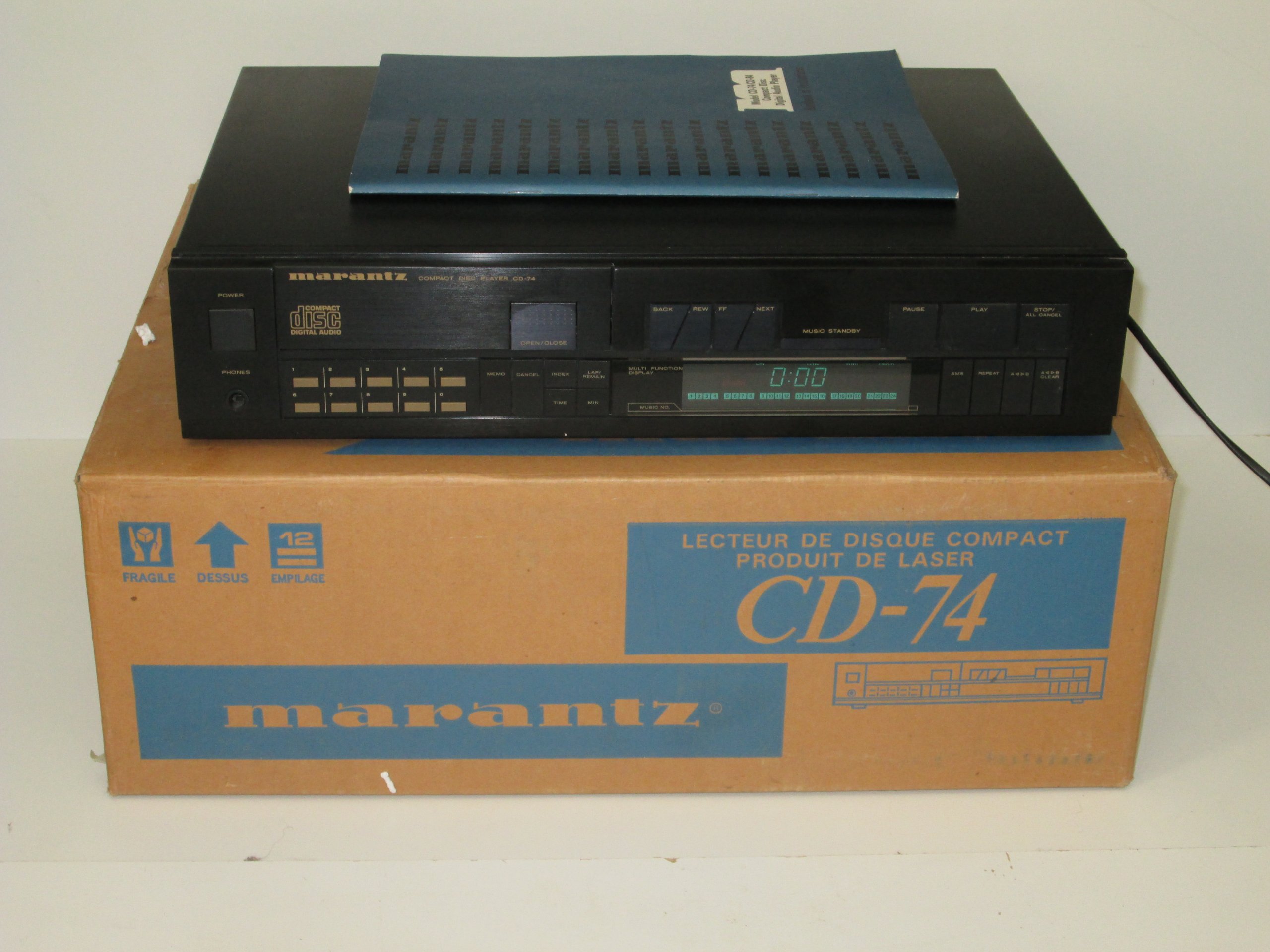 HI-END VINTAGE MARANTZ CD 74,KARTON,INSTR. - 7358202341 - oficjalne ...