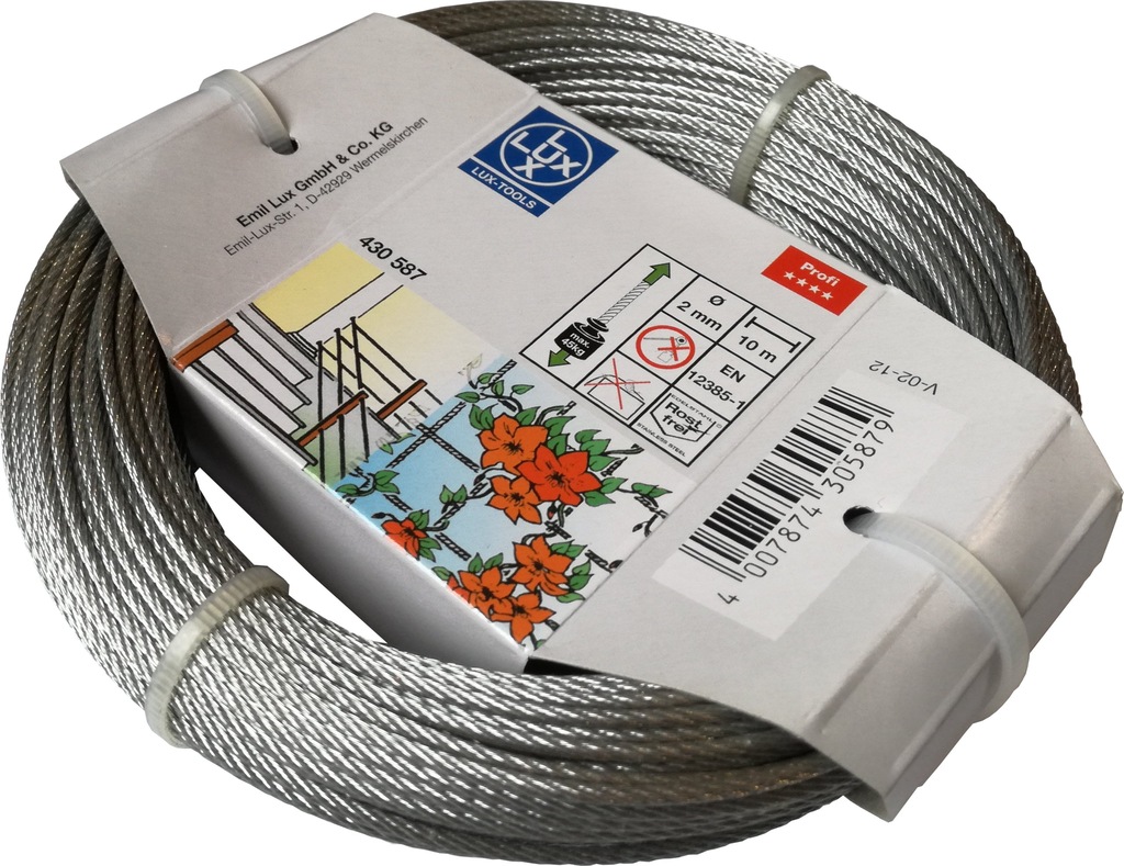 LINA LINKA STALOWA NIERDZEWNA 4mm 50M 7x19 AISI316 - 7339367580 - oficjalne archiwum Allegro