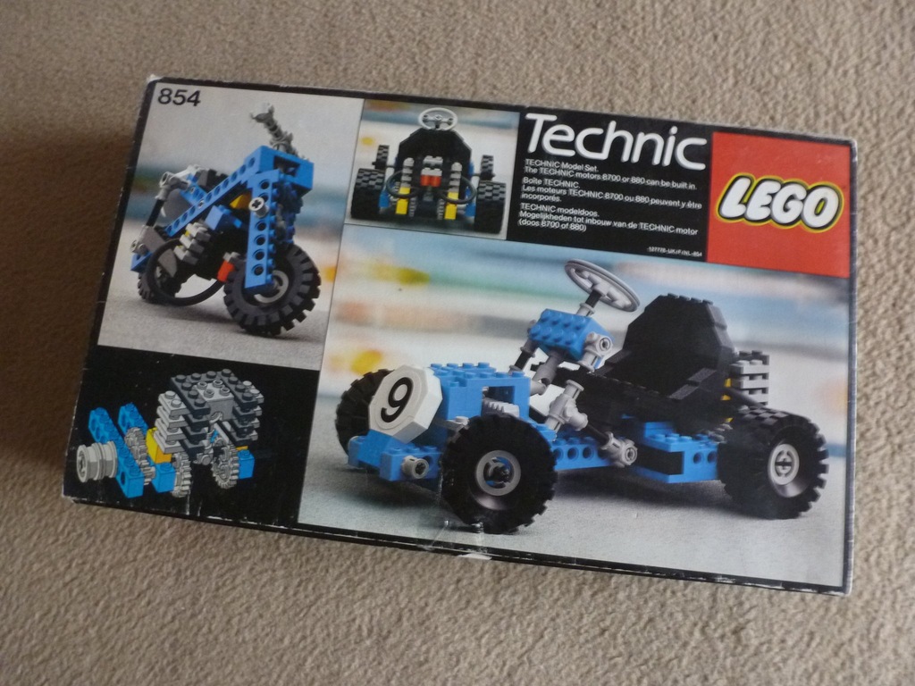 LEGO GoKart TECHNIC 854 Pudełko KARTON 1977 rok - 7075903238 ...