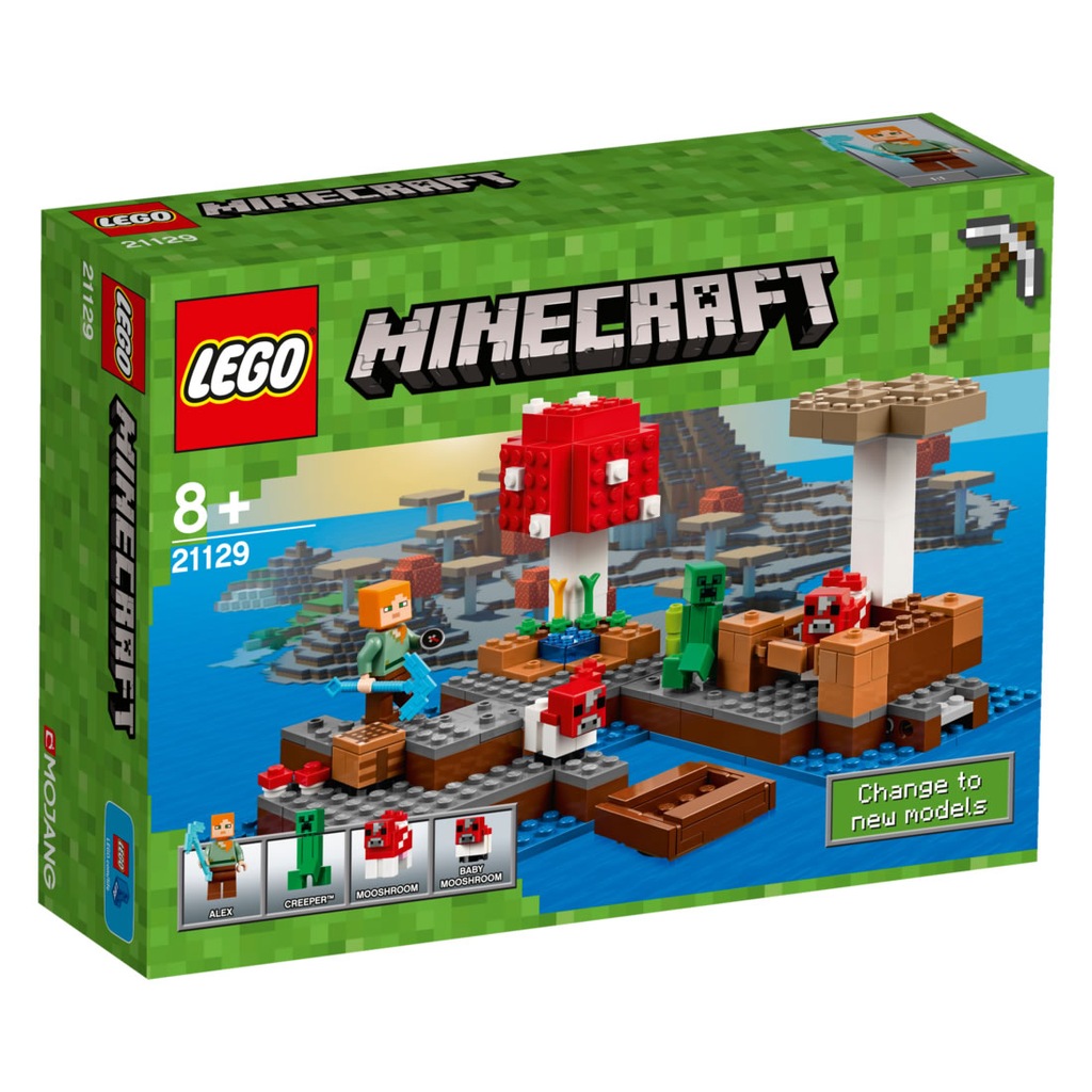 LEGO MINECRAFT 21129 Grzybowa wyspa Alex 4 FIGURKI - 7289859790 ...