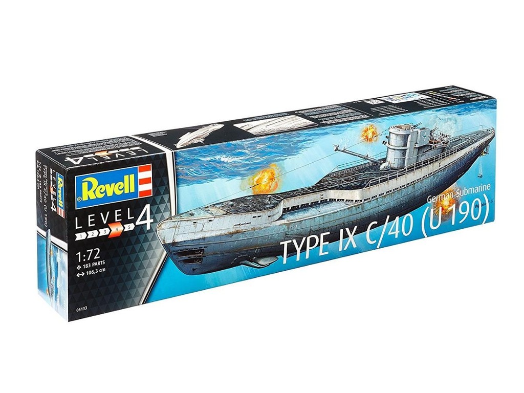 REVELL 05133 1:72 German Submarine Type IXC/40 - 7247182215 - oficjalne ...