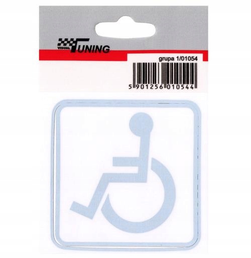 NAKLEJKA INWALIDA OZNACZENIE NIEPEŁNOSPRAWNY ZNAK - 4761427368 ...
