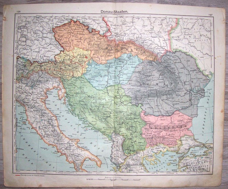 KRAJE DUNAJU MAPA POLITYCZNA. Mapa. 1929. - 7305259455 - oficjalne ...