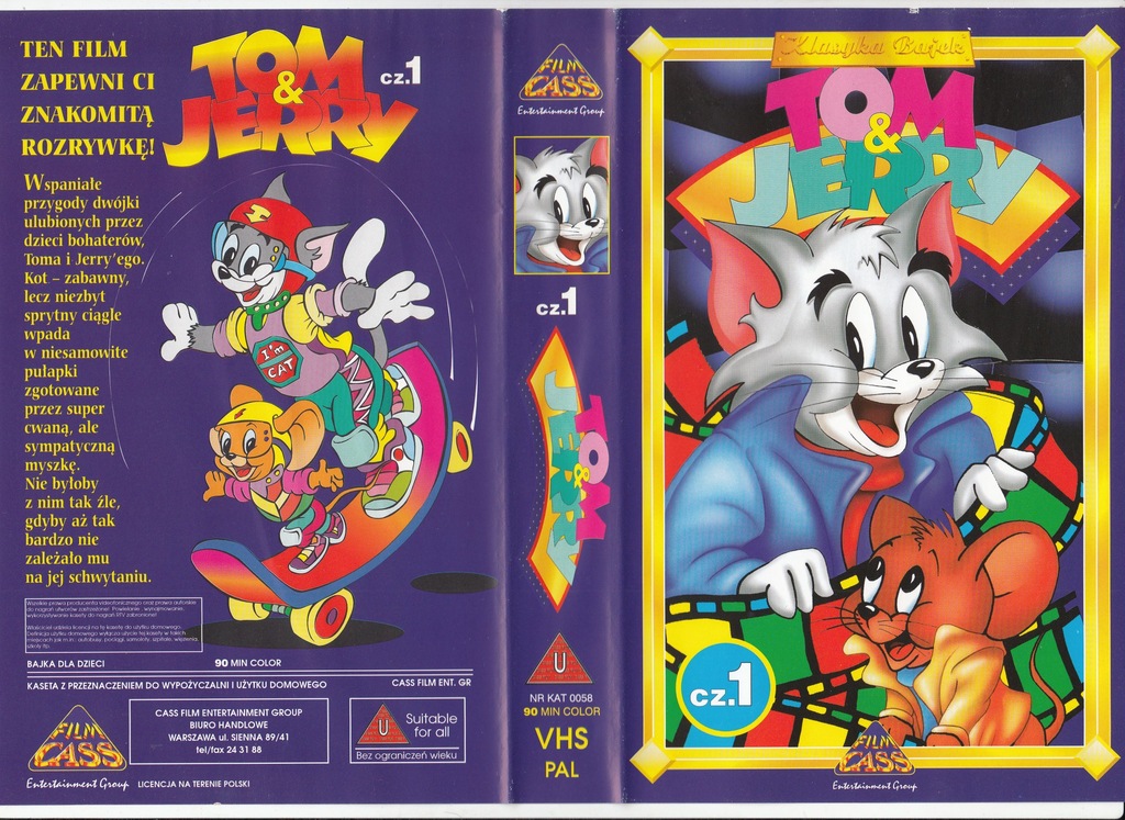 Tom i Jerry cz.1 VHS Cass Film - 7108011030 - oficjalne archiwum Allegro
