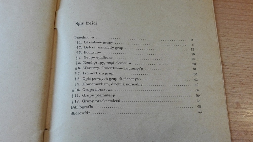 Elementy teorii grup zajęcia fakultatywne Bryński - 7262064210 - oficjalne archiwum Allegro