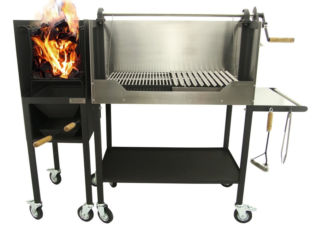 GRILL OGRODOWY duży ARGENTYŃSKI na drewno INOX XXL - 7371182238 ...
