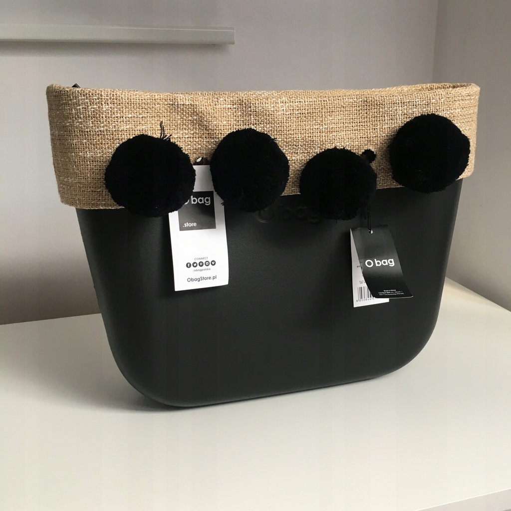 NOWA O bag Obag standard czarna + jutowa opaska - 7502714415 ...