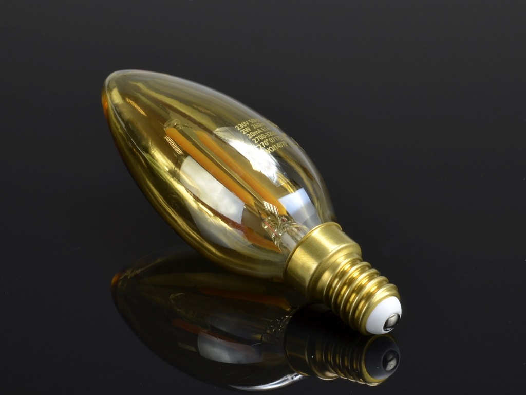 Żarówka Ozdobna Led E14 Retro Edison 2w świecowa 7092454759