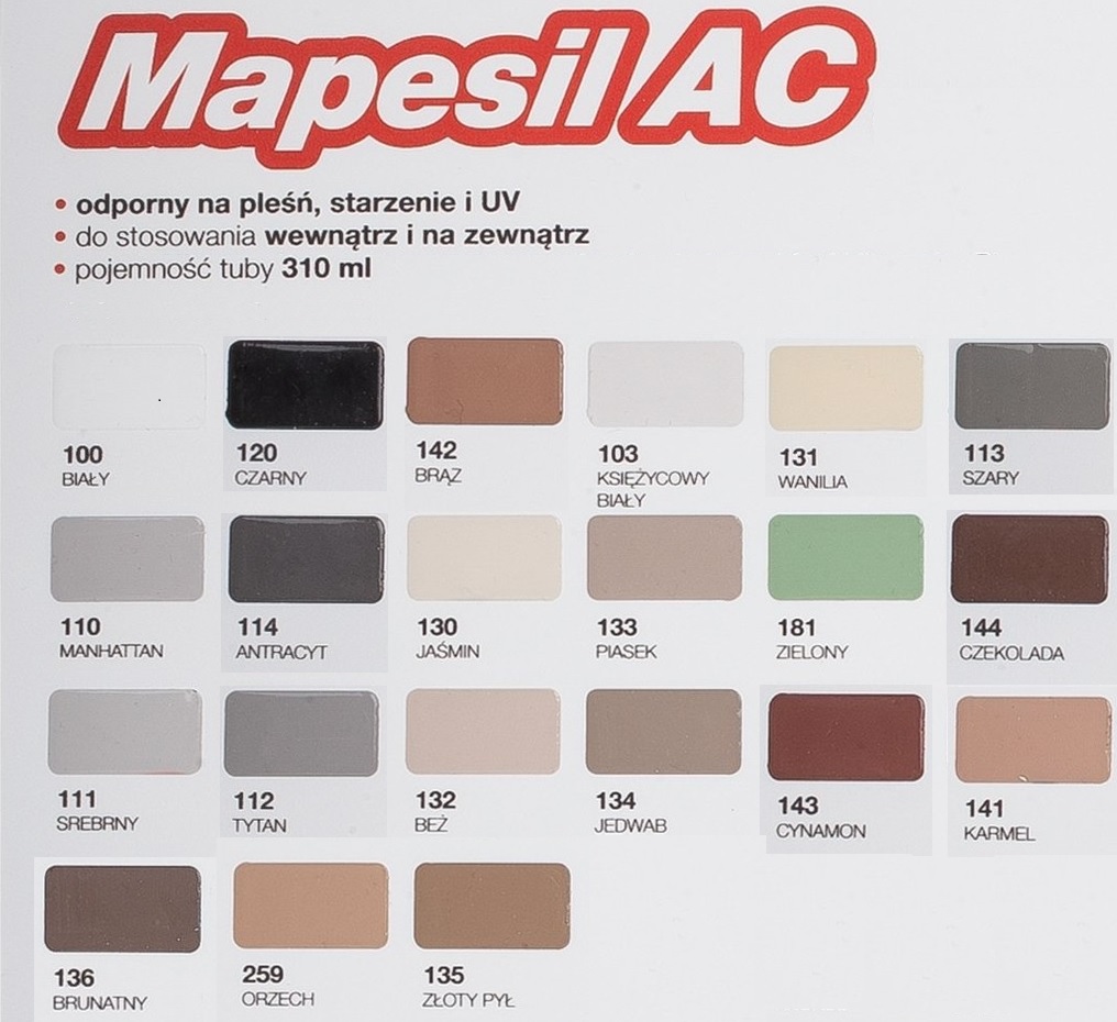 silikon mapei mapesil AC 103 księżyckowy biały - 7161257482 - oficjalne archiwum Allegro