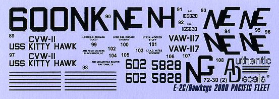 AUTHENTIC DECALS AD7230 1:72 US Navy E-2C Hawkeye - 7378944868 ...