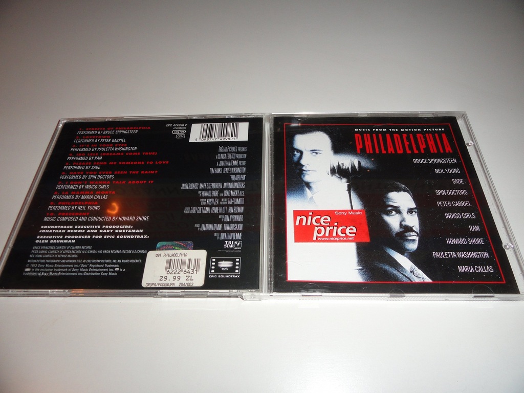 FILADELFIA - PHILADELPHIA - SOUNDTRACK - KLASYKA ! - 7040116024 ...