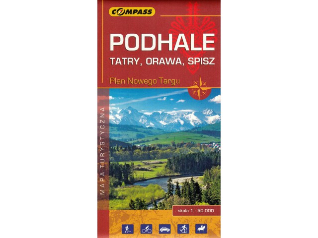 Podhale Tatry mapa turystyczna 1:50 000 Compass - 6969438947 ...
