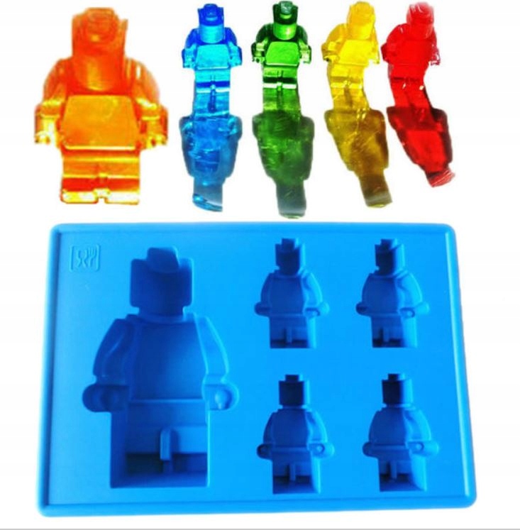 forma silikonowa LEGO klocki ludzik lód czekolad - 7518404188 ...