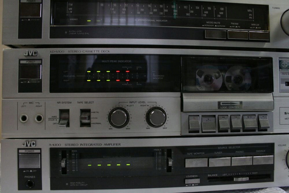 VINTAGE! PIĘKNY ZESTAW JVC A-K100 T-K100L KD-V100! - 7425939372 ...