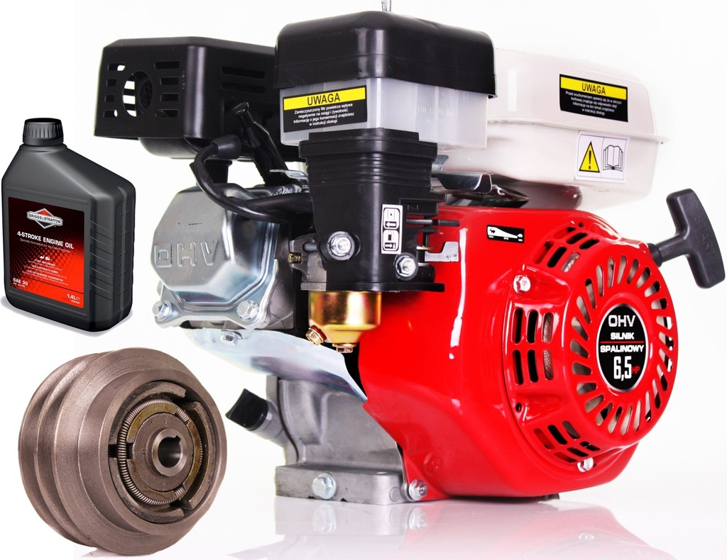 SILNIK SPALINOWY GX160 6,5KM 20MM +OLEJ+ SPRZĘGŁO - 7315325134 - oficjalne archiwum Allegro