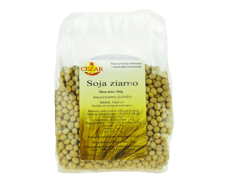 SOJA ZIARNO 500g ZIARNO SOI SOJI WYSOKA JAKOŚĆ - 6711247340 - oficjalne archiwum Allegro