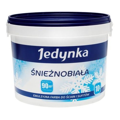 FARBA EMULSYJNA JEDYNKA ŚNIEŻNOBIAŁA 10L - 7149594599 - oficjalne archiwum Allegro