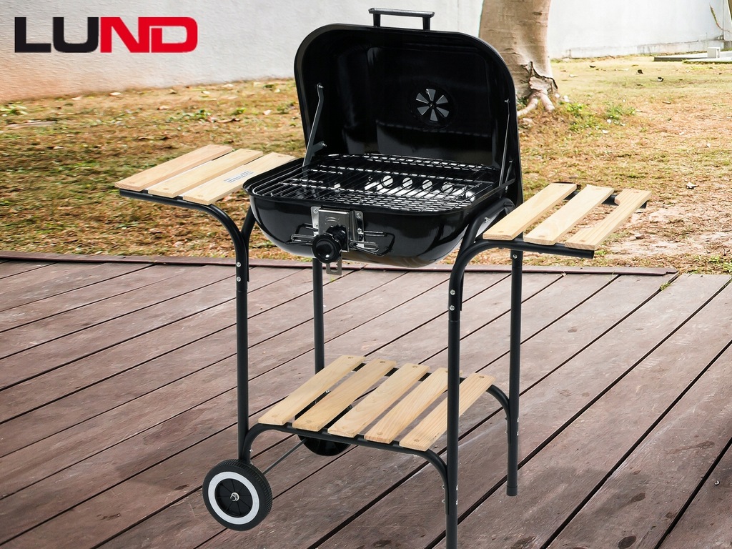 DUŻY GRIL GRILL OGRODOWY Z POKRYWĄ REGULOWANA WYSO - 6408133563 ...